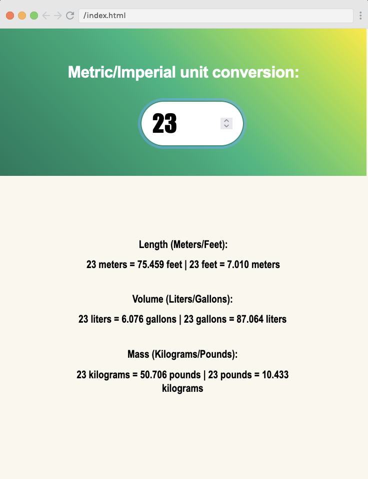 GitHub - jcruzfff/Metric-Imperial-Unit-Conversion: unit converter