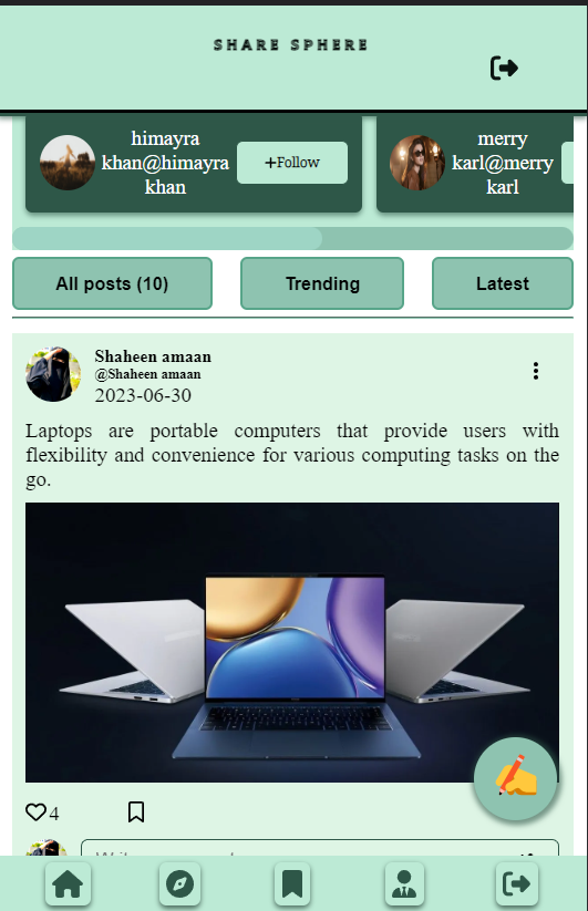 GitHub - Shaheen-Siddiqui/share-sphere: Share Sphere is an Social Media application that Connect ...