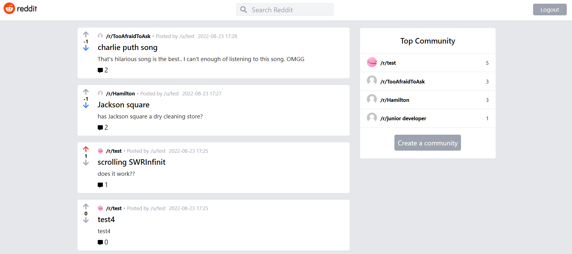 Github Amber Kimreddit Clone Deploy