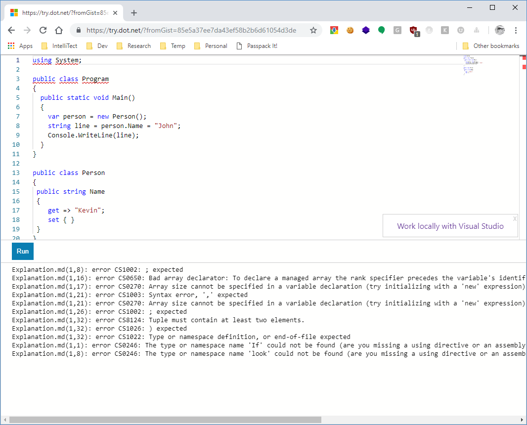 Compile Errors When Including Markdown File Issue 159 Dotnet try Compile Errors When Including Markdown File Issue 159 Dotnet try
