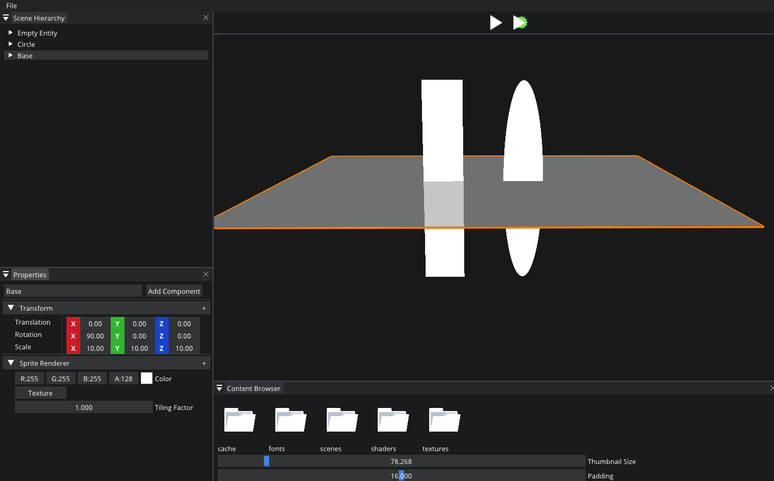 Alpha channel not being applied when rendering sprite renderer component over circle renderer ...