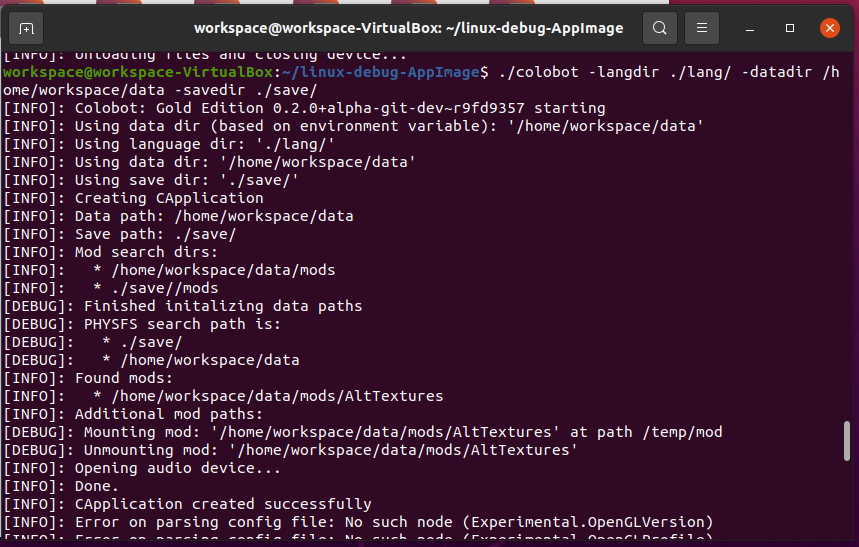 AppImage running , linux shell and self-builds... · Issue #1484 ...