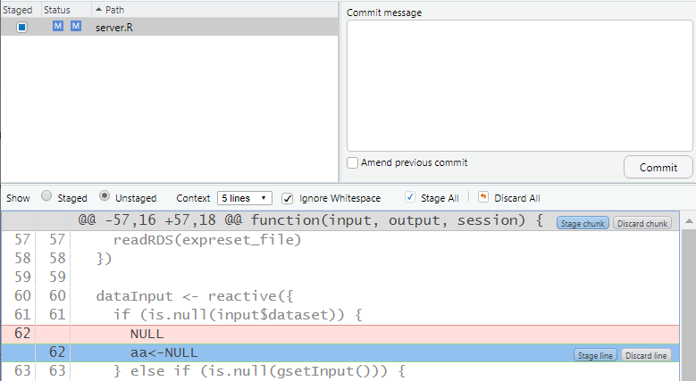 "Discard line" in git diff panel does not work · Issue #12635 · rstudio ...