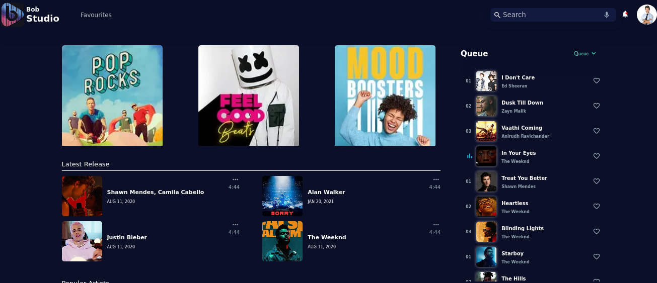GitHub - Geek-prince7/music-player-frontend-: A front end project using ...