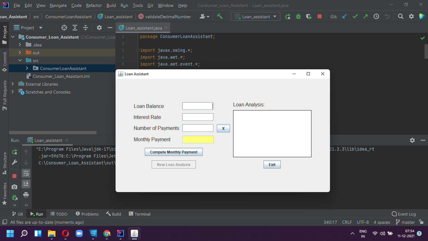 GitHub - techraajat/Consumer_Loan_Assistant: java Swing Gui