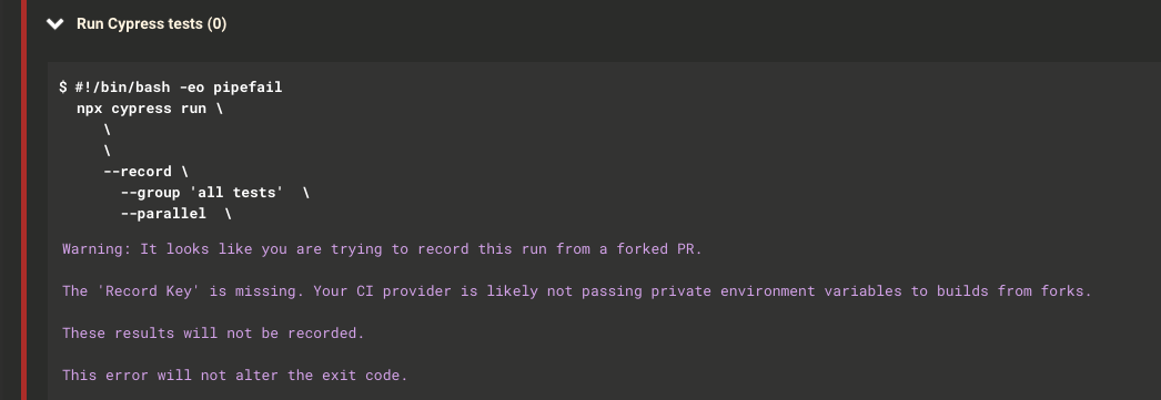Forks Don T Record Cypress Videos · Issue 608 · Operationcode Front End · Github