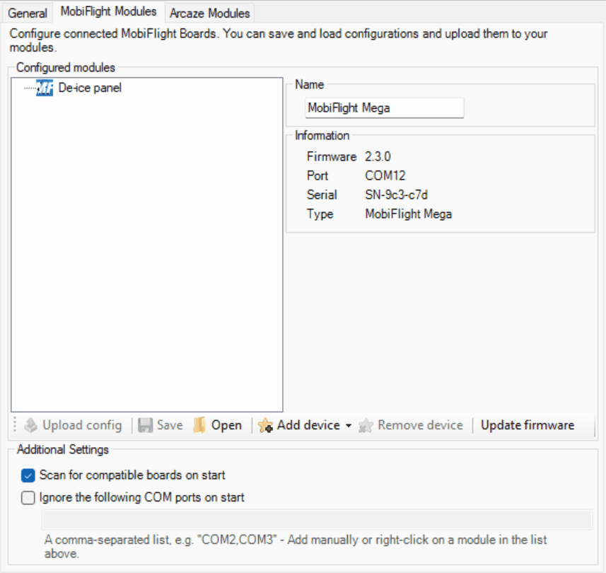 Upload config button doesn't activate after opening a config · Issue #1000 · MobiFlight ...
