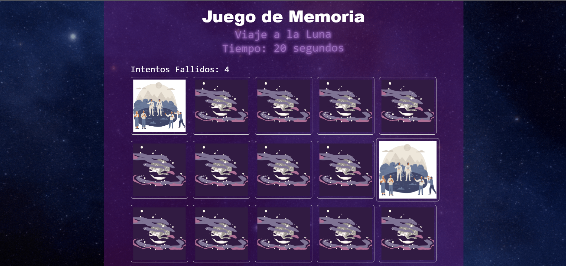 GitHub - LuzPaez/Juego-Memoria--Viaje-a-la-Luna: Viaje a la Luna es un juego de memoria con ...