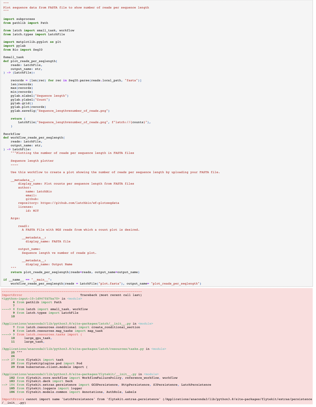Workflow Metadata And Interface On Latch Console Not Produced Properly By Python Code · Issue