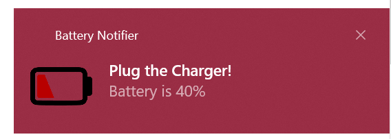 GitHub - NSoldatovic/Battery-Notifier