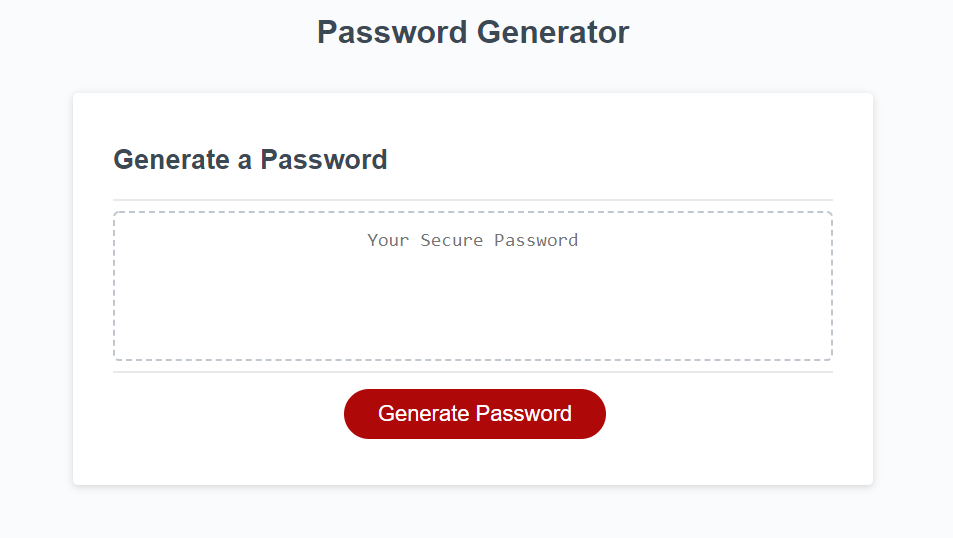 GitHub - Damon-Hansen/password-generator