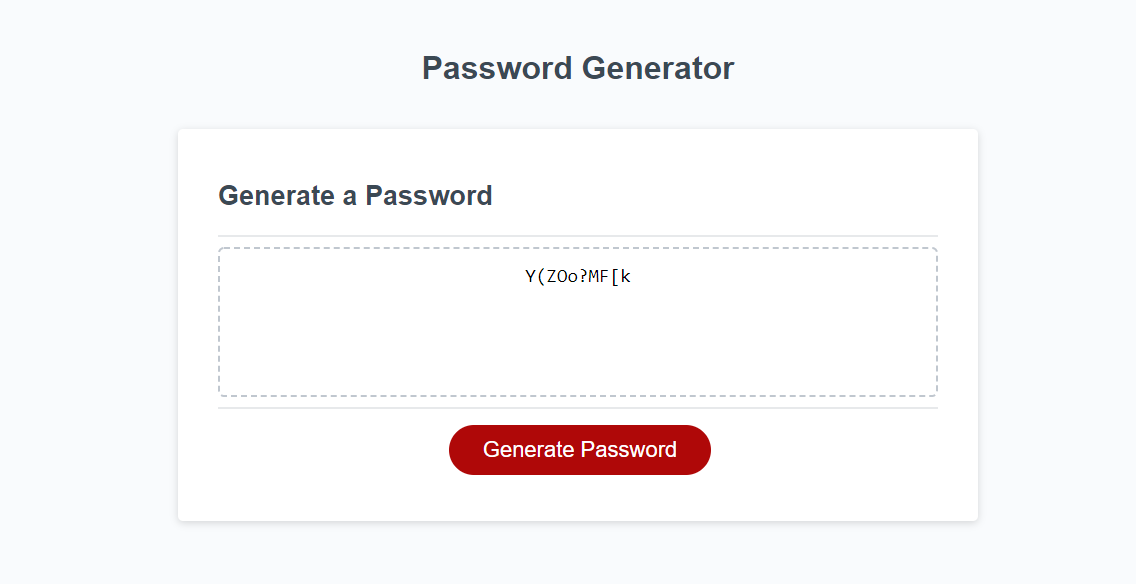 GitHub - Damon-Hansen/password-generator