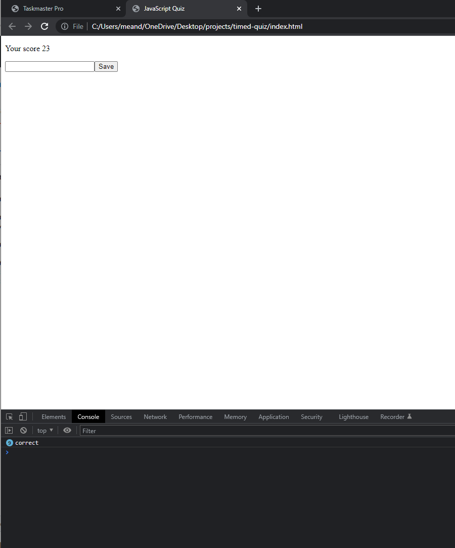 GitHub - Damon-Hansen/timed-quiz