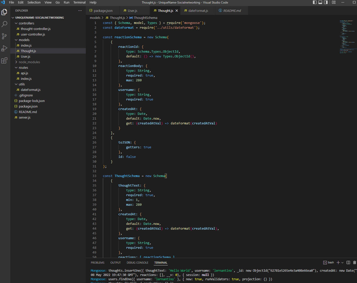 GitHub - Damon-Hansen/Social-Networking-w-Mongo: Back-end project that ...