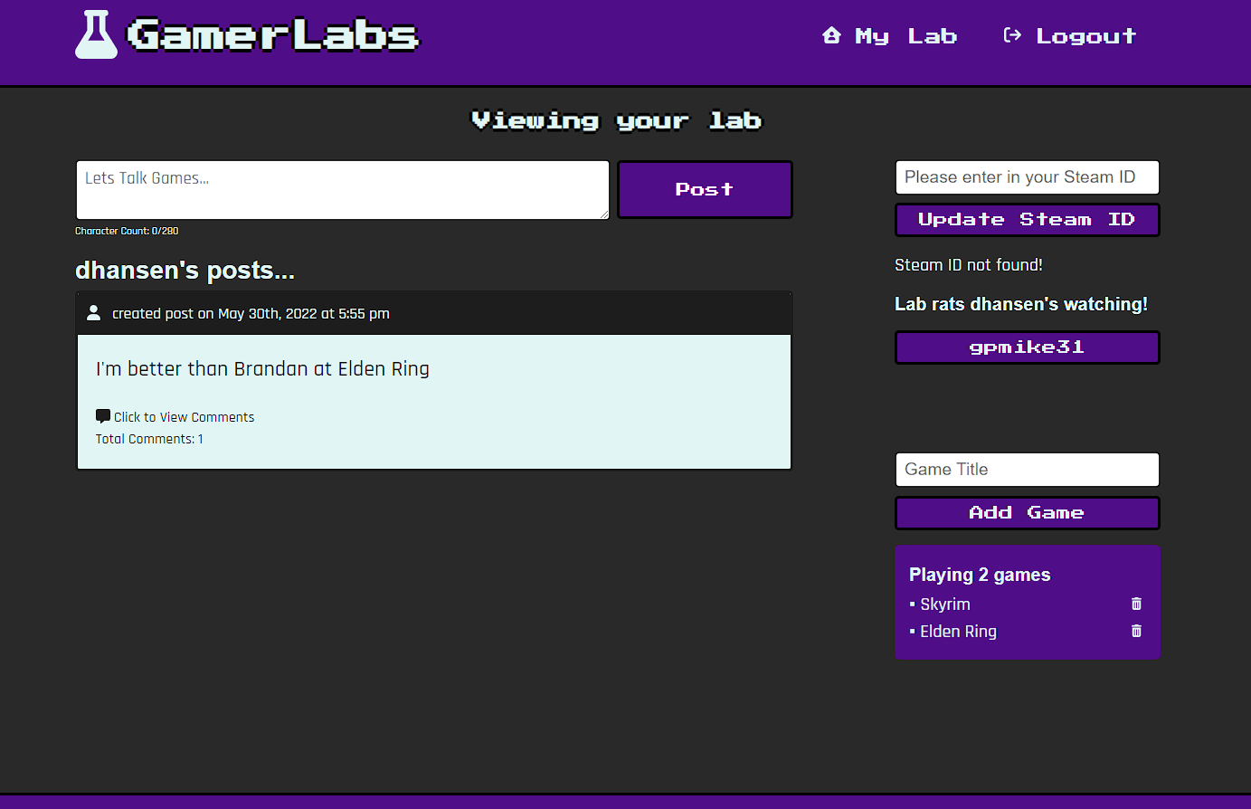 GitHub - compuwill/gamer-labs