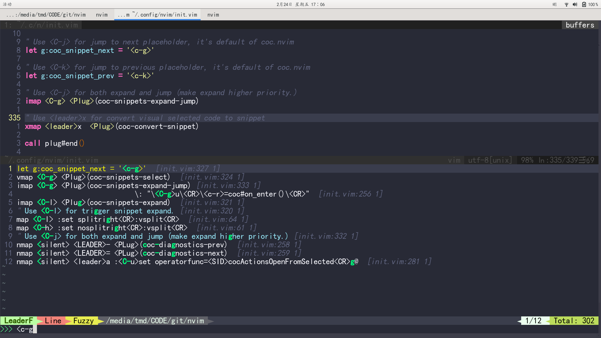 coc-snippet 的 异常 · Issue #4532 · neoclide/coc.nvim · GitHub