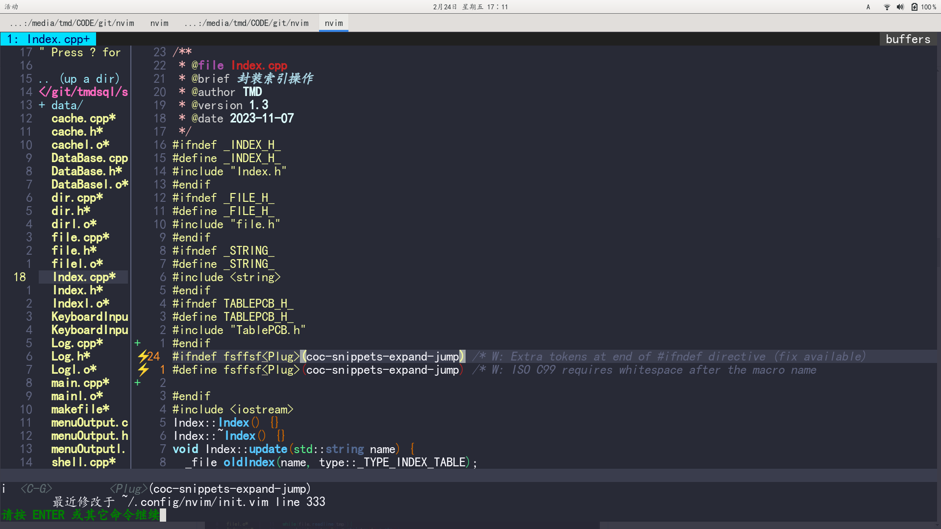 coc-snippet 的 异常 · Issue #4532 · neoclide/coc.nvim · GitHub