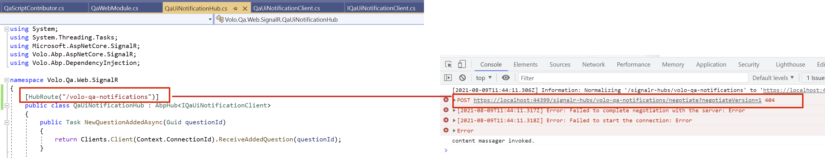 SignalR custom routing doesn't work · Issue #9778 · abpframework/abp · GitHub
