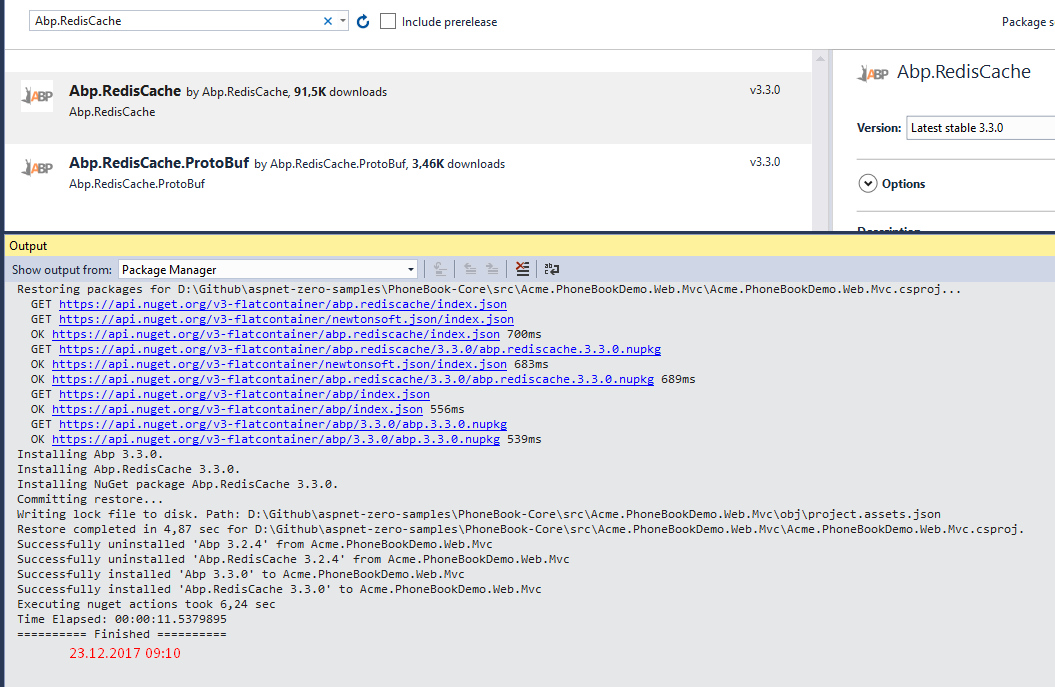 Why Abp.RedisCache can't install from Nuget? · Issue #2802 · aspnetboilerplate/aspnetboilerplate ...