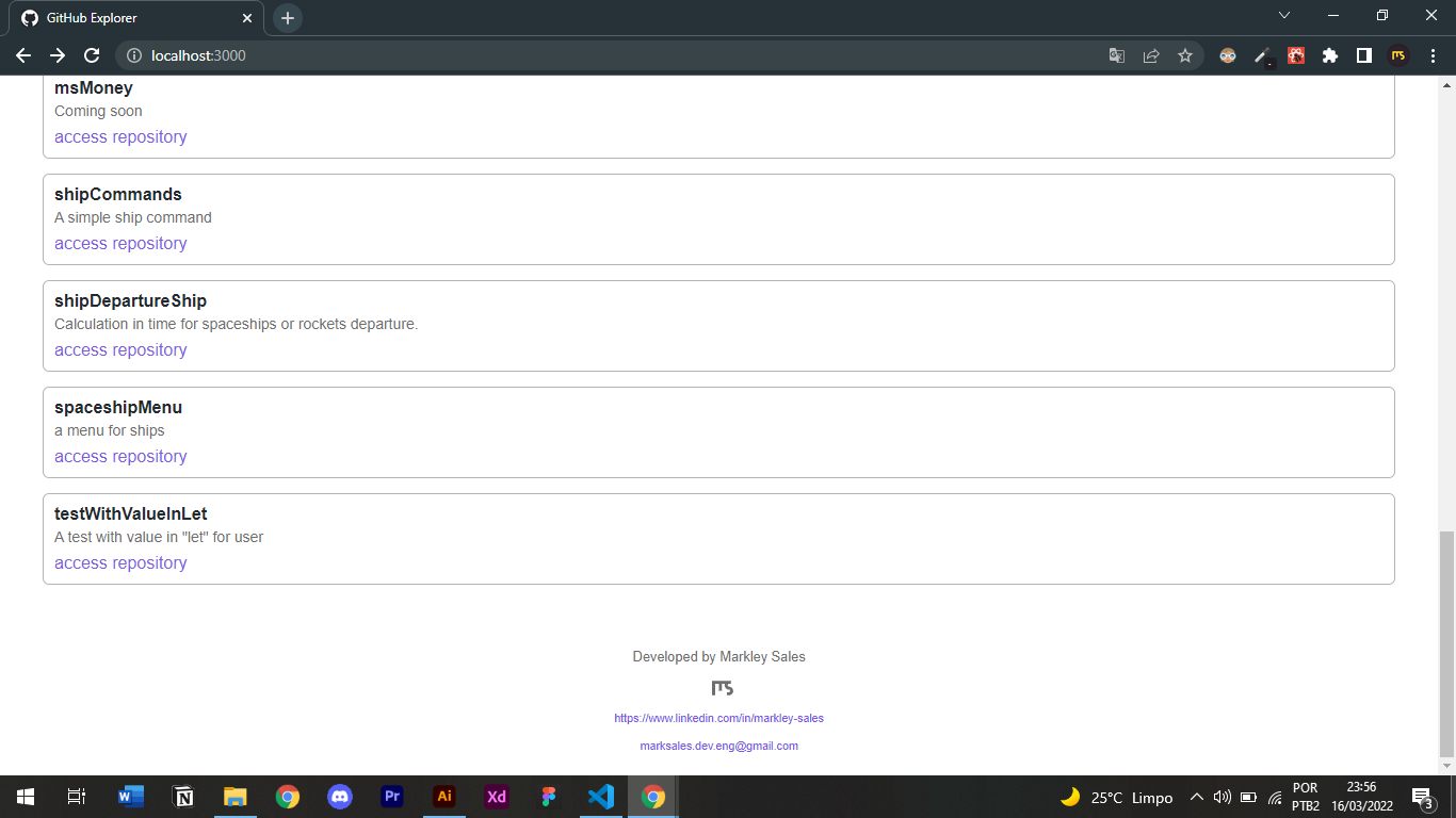 GitHub - markleysales/githubExplorer: A complete and responsive explorer. Consumes API GitHub.