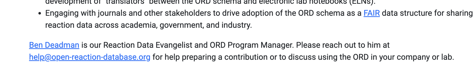 Add Ben Deadman to the docs · Issue #86 · open-reaction-database/ord-interface · GitHub