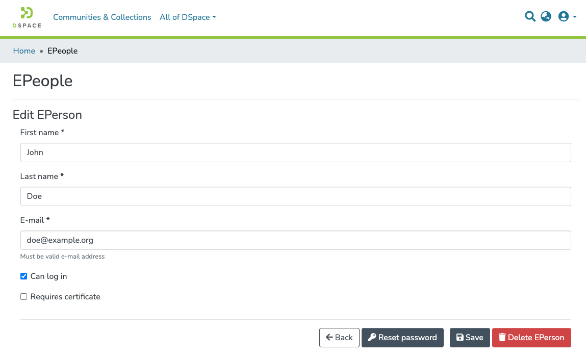 EPerson deletion leads to application freeze: unlimited OPTIONS ...