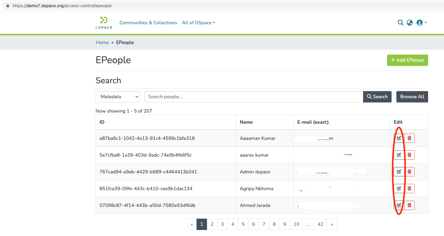 eperson/epeople administration: edit view does not change browser URL · Issue #2302 · DSpace ...