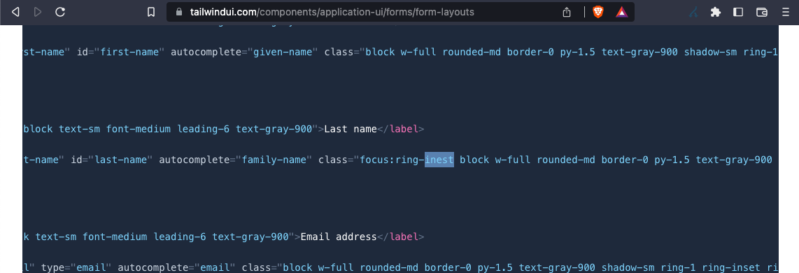 Invalid Class Referenced In Tailwind Component Documentation · Issue 1424 · Tailwindlabs