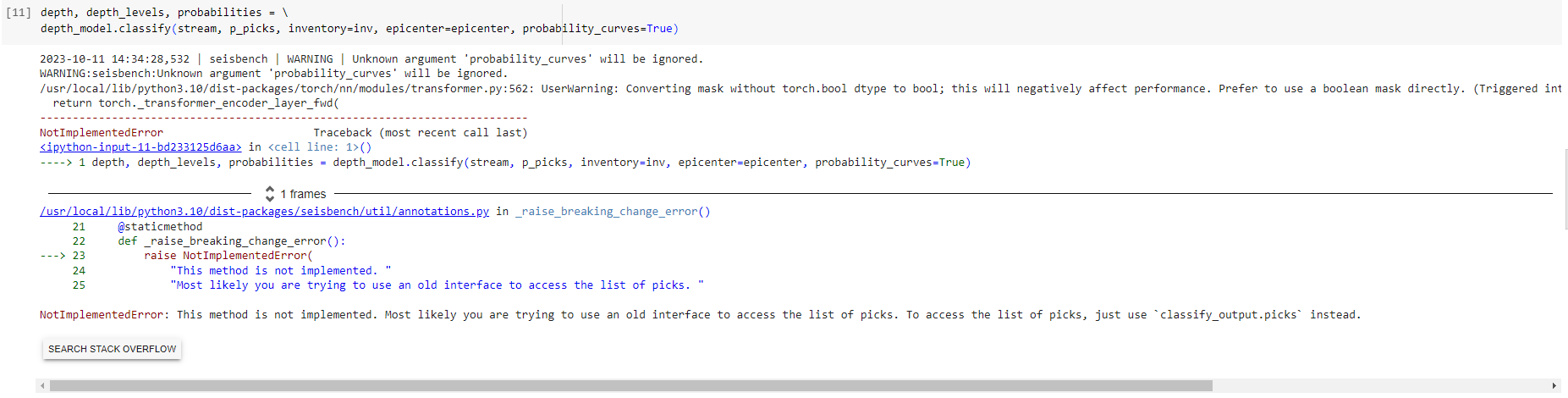 Classify method for the DepthPhaseTEAM model is not implemented ...