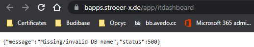 {"message":"Missing/invalid DB name","status":500} after Update · Issue #5167 · Budibase ...