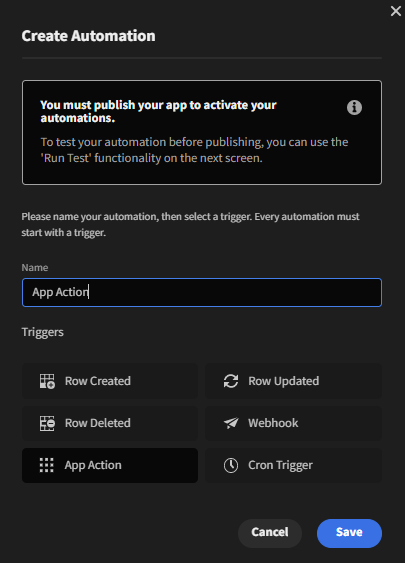Automations: trigger when a row field is set to a specific value · Budibase budibase ...