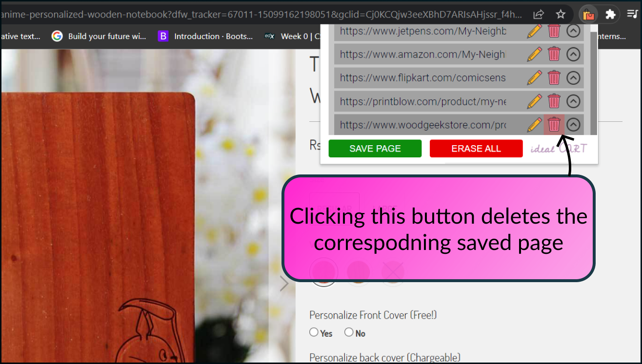 GitHub - Mano-08/idealCart: Save chrome tabs along with an editable note! You can also delete ...