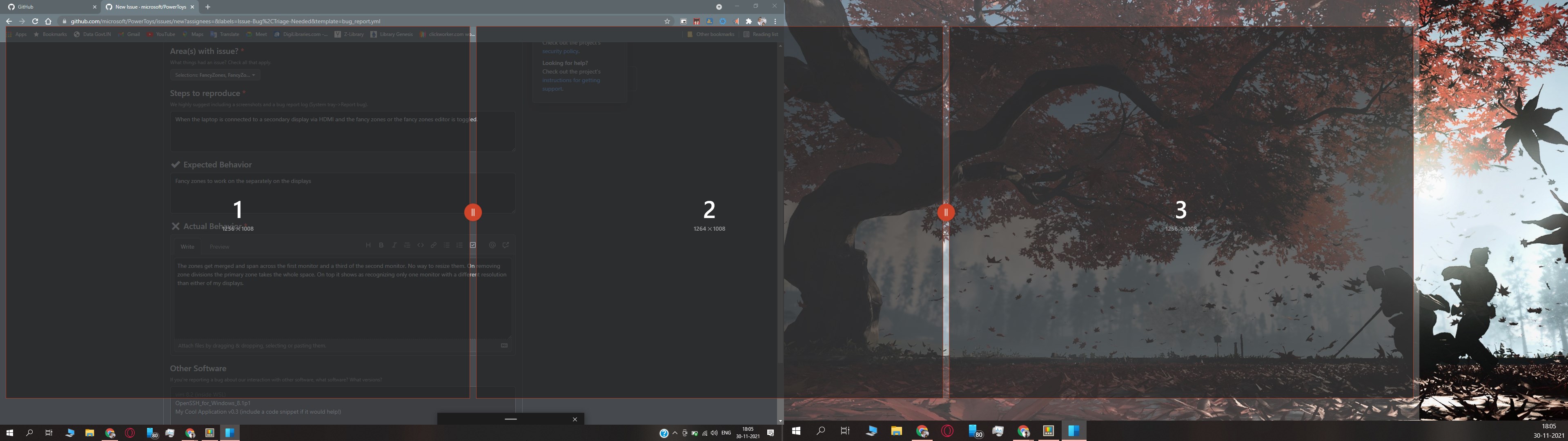Fancy Zones On Multiple Montitors · Issue 14693 · Microsoftpowertoys · Github 