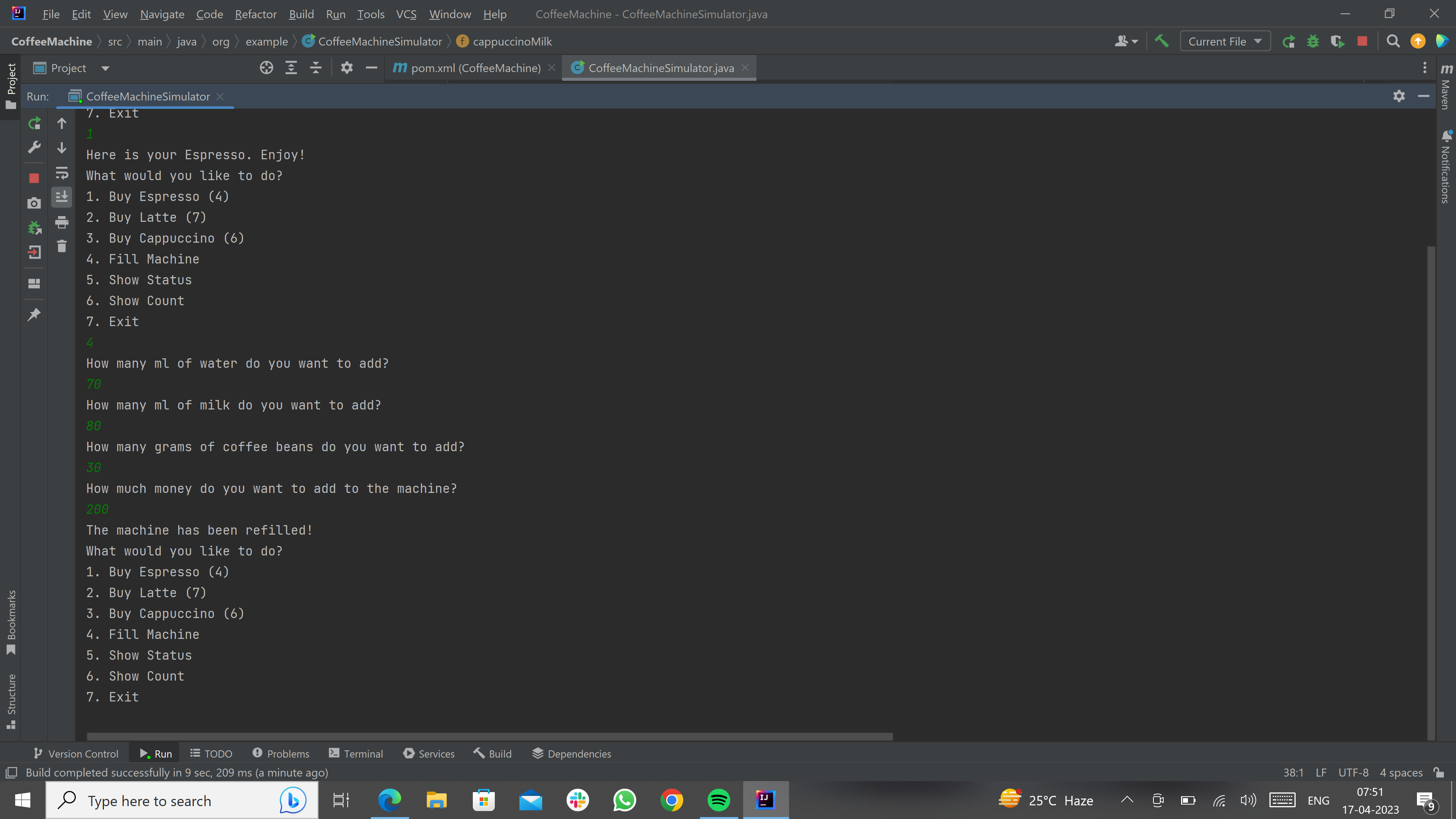 GitHub - tyagiaman707/CoffeeMachineSimulator