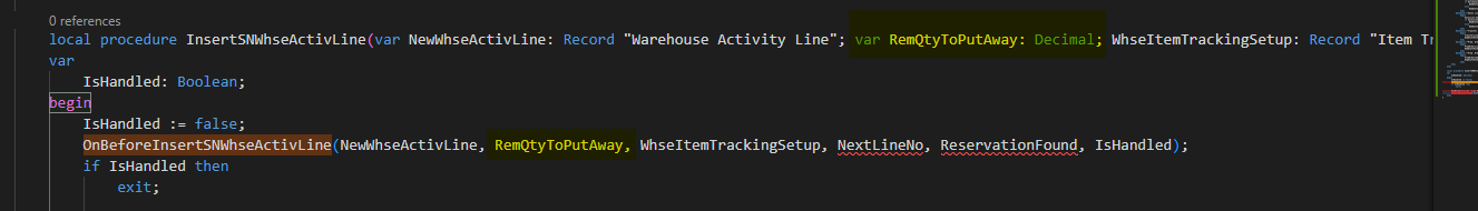 [Event Request] Codeunit 7321 - Create Inventory Put-away - OnBeforeInsertSNWhseActivLine ...