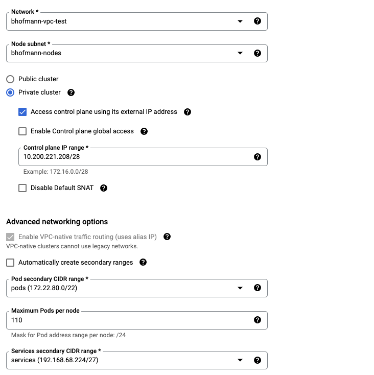 Cannot create GKE cluster with small pod network · Issue #36254 · rancher/rancher · GitHub
