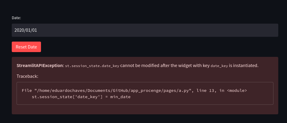 Unecessary warning for date_input widget with default value rewritten ...
