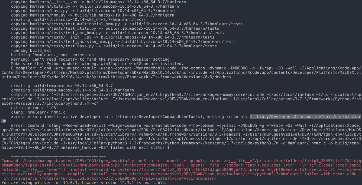 Can't able to install in mac · Issue #362 · hmmlearn/hmmlearn · GitHub