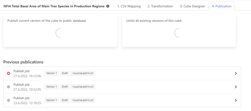 Publishing Jobs wrongfully displayed as pending · Issue #1250 · zazuko/cube-creator · GitHub