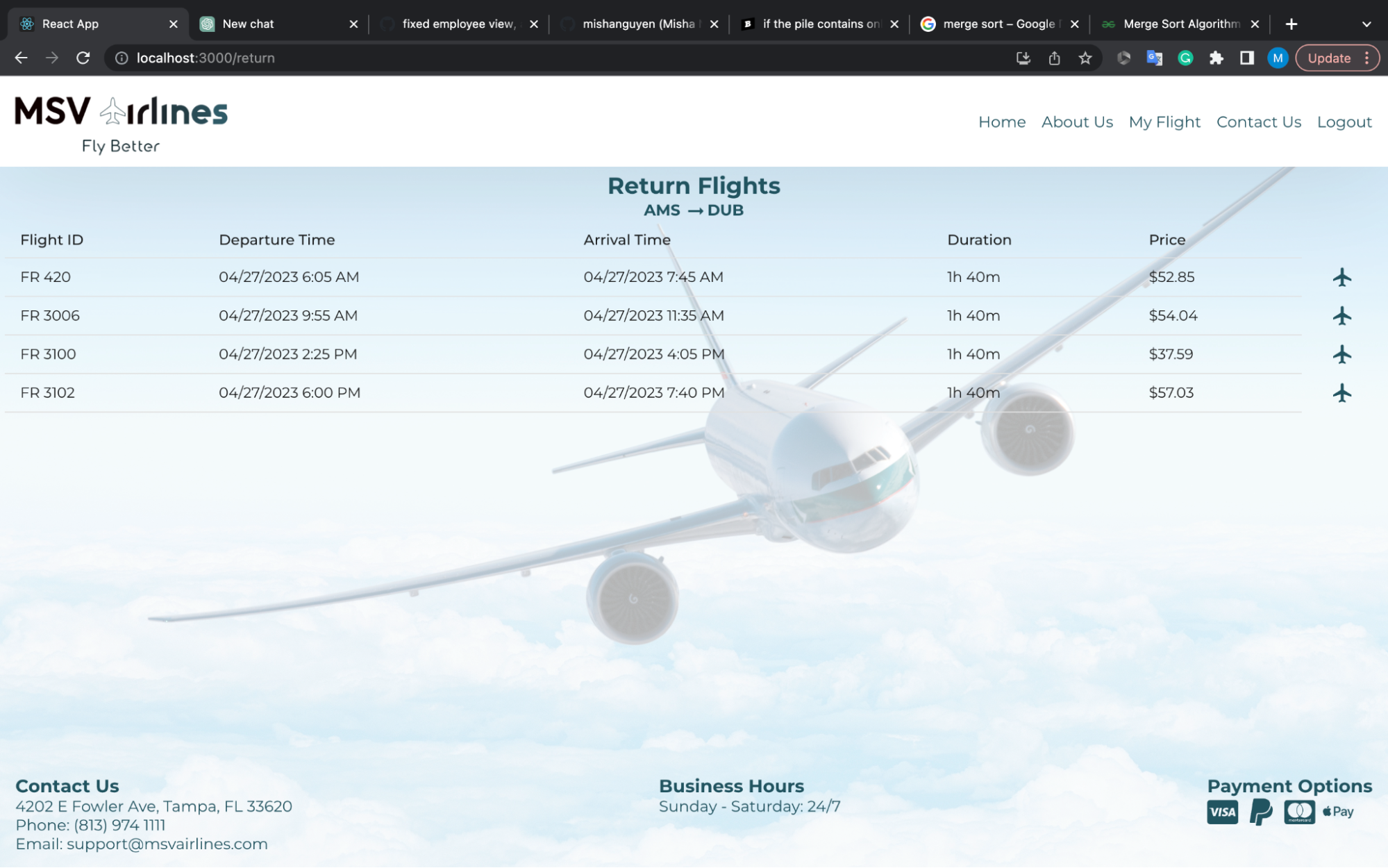 GitHub - mishanguyen/MSV-Airlines