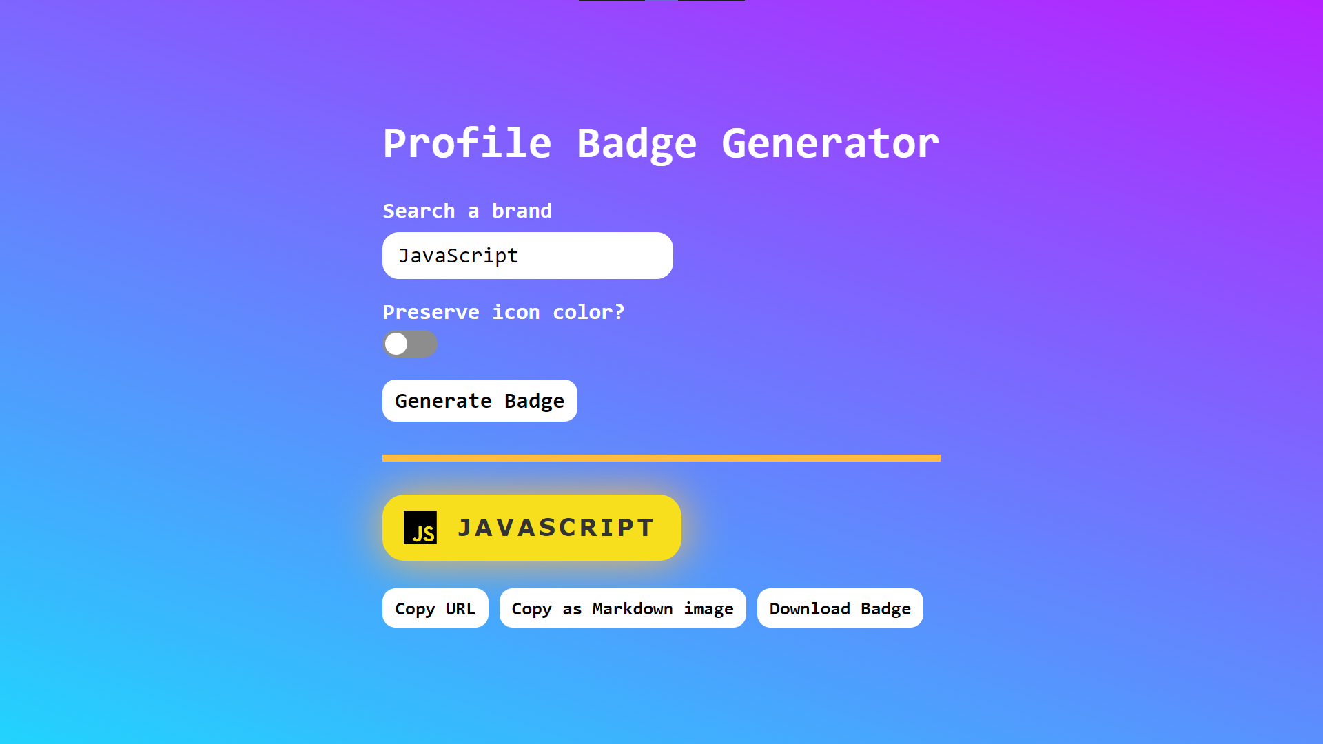 GitHub - NickRTR/Profile-Badge-Generator: Generate brand badges for your profile. 🪄