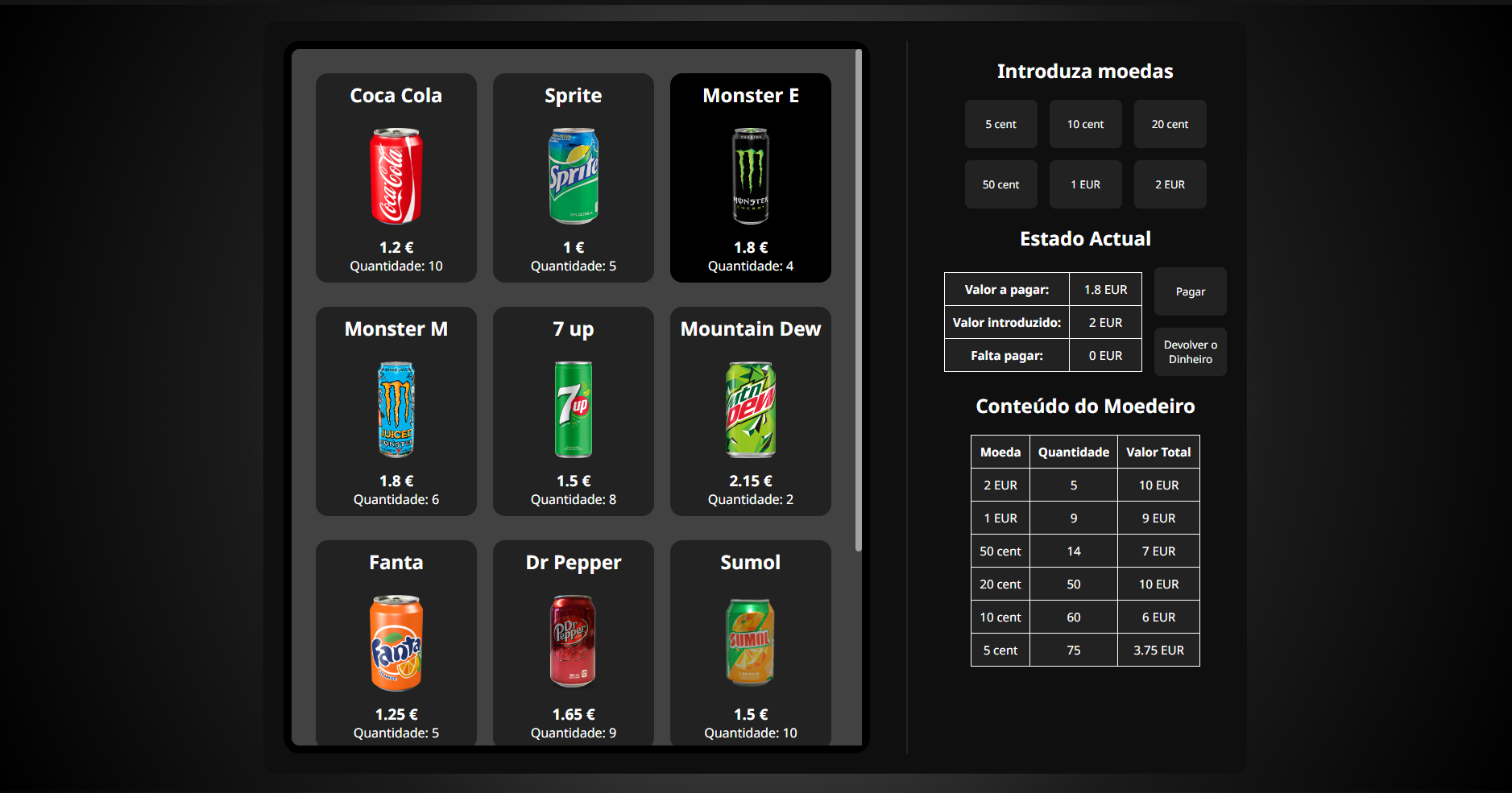 GitHub - Rezonzz/Maquina-de-Vendas: A Project that is a vending machine ...