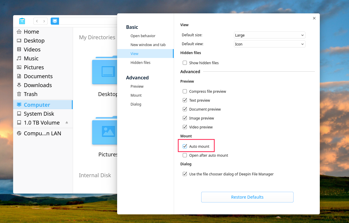 Deepin File Manager does not automount the internal hard drive on startup. · Issue #521 ...