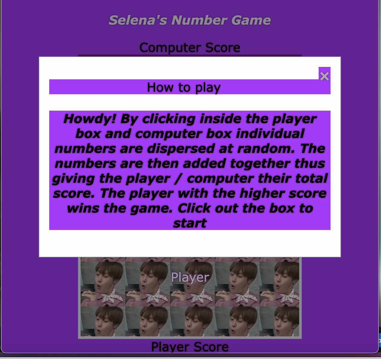 GitHub - selenarenteria/Numbers-Game: Selena's project 1 Speed game ...