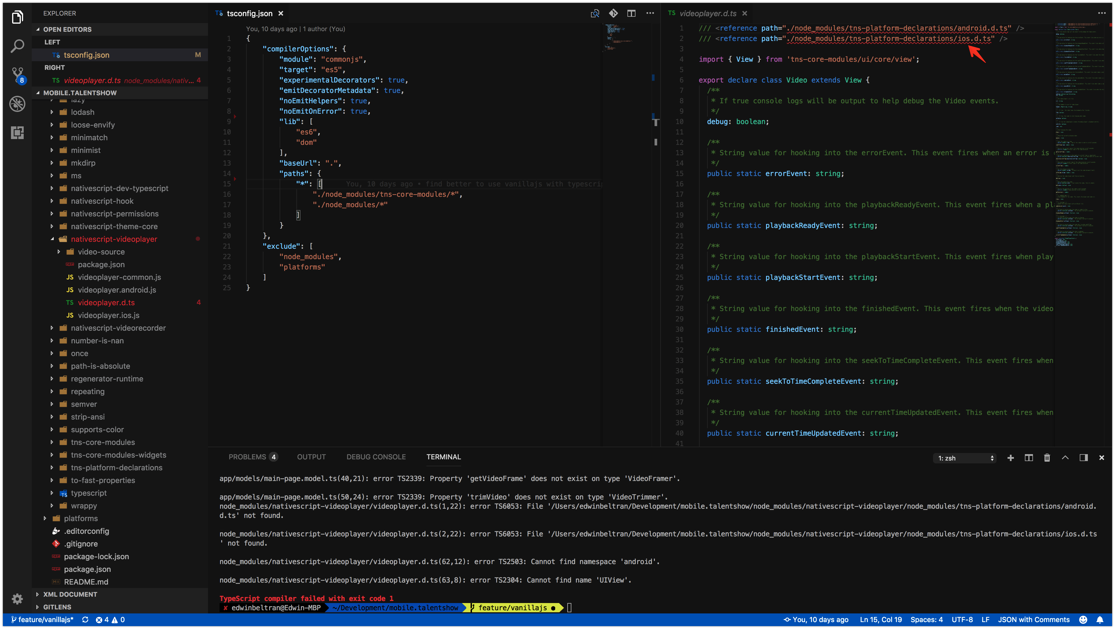 Fails to find TypeScript typing info ("Cannot find namespace 'android'") · Issue #96 · nstudio ...