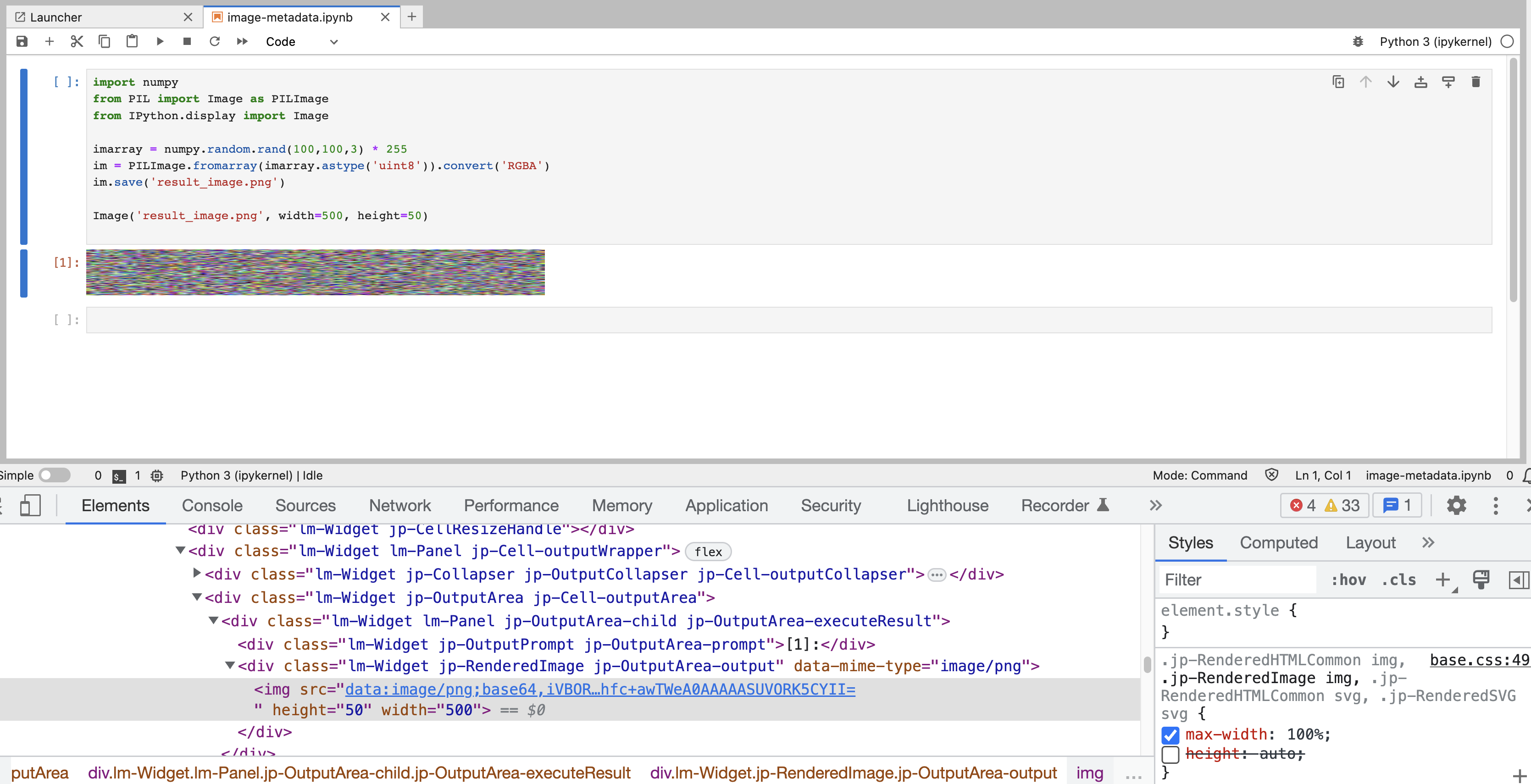Image height in metadata not respected · Issue #14383 · jupyterlab/jupyterlab · GitHub