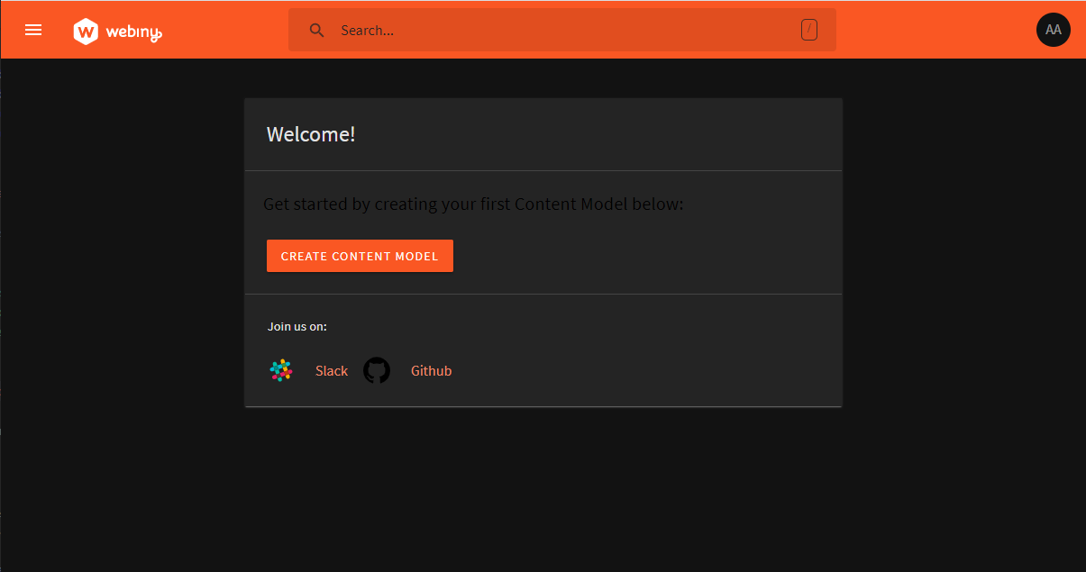 Headless CMS - Welcome screen · Issue #891 · webiny/webiny-js · GitHub