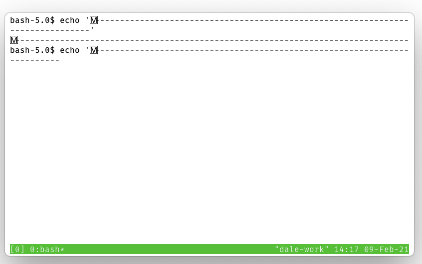 Possible Wrong Character Width With 🄼 · Issue 2564 · Tmuxtmux · Github