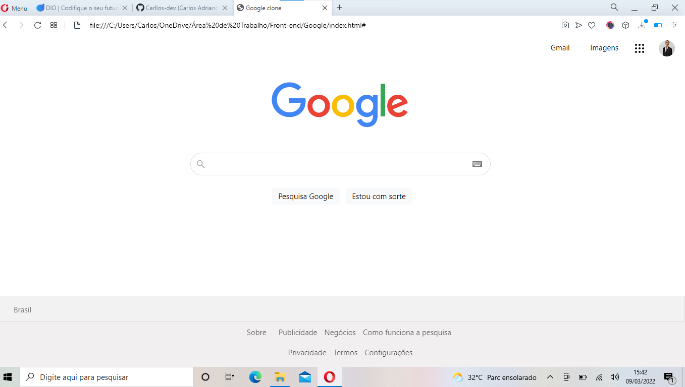 GitHub - Carllos-dev/Google-clone-simples-interface: Cópia da interface ...