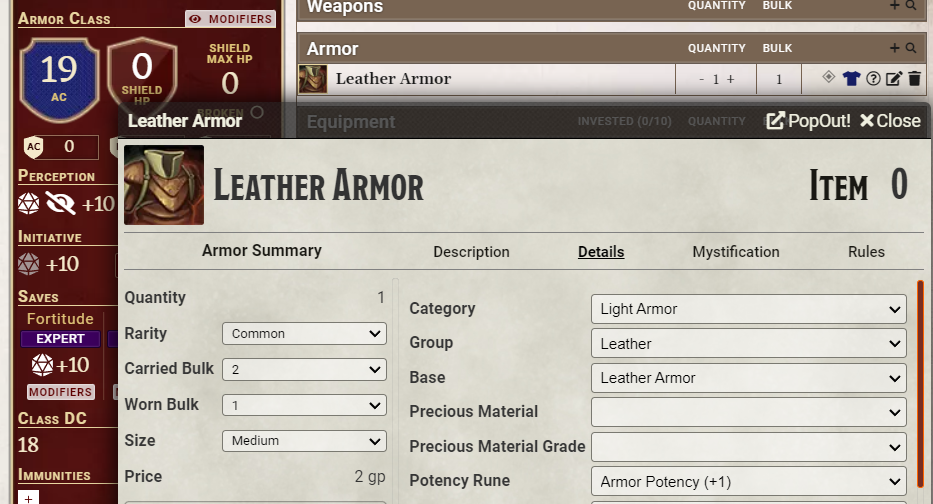 [Bug] Armor runes not working · Issue #2472 · foundryvtt/pf2e · GitHub